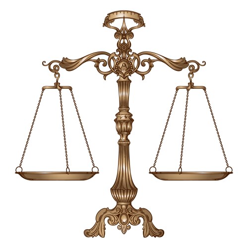 Vintage scales Royalty Free Vector Image - VectorStock