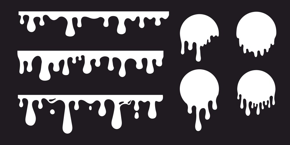 Dripping paint molten splash liquid flow abstract Vector Image