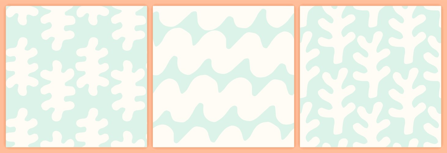 Abstract shapes seamless pattern set in a muted Vector Image