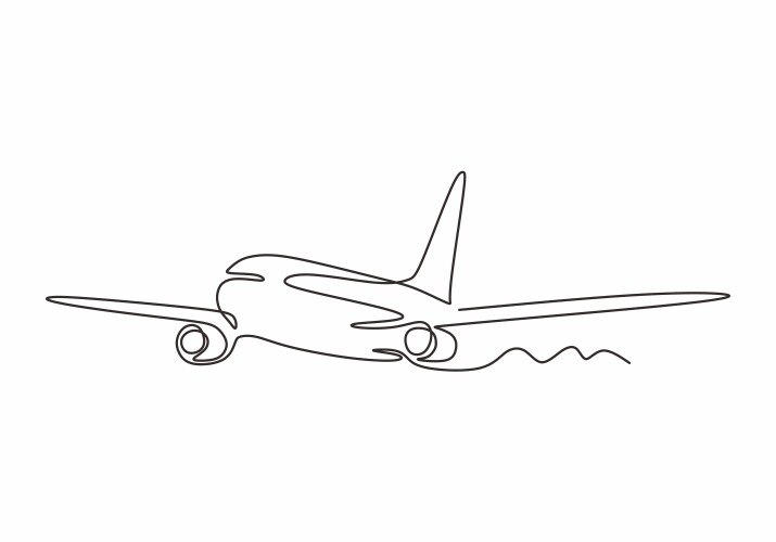 One Line Airplane Vector Images (over 1,100)