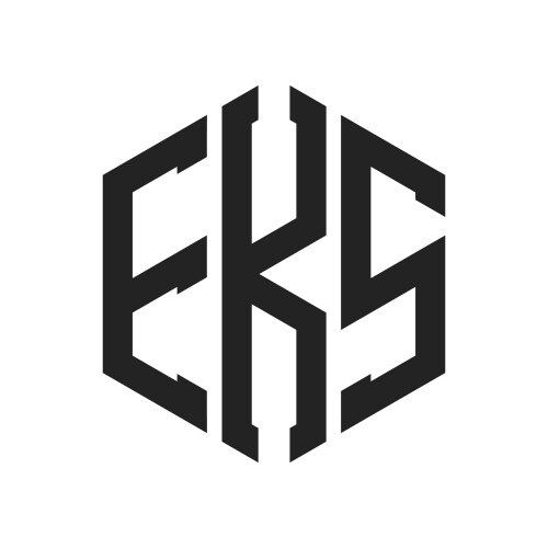 Letter ek logo perfectly blended initials Vector Image