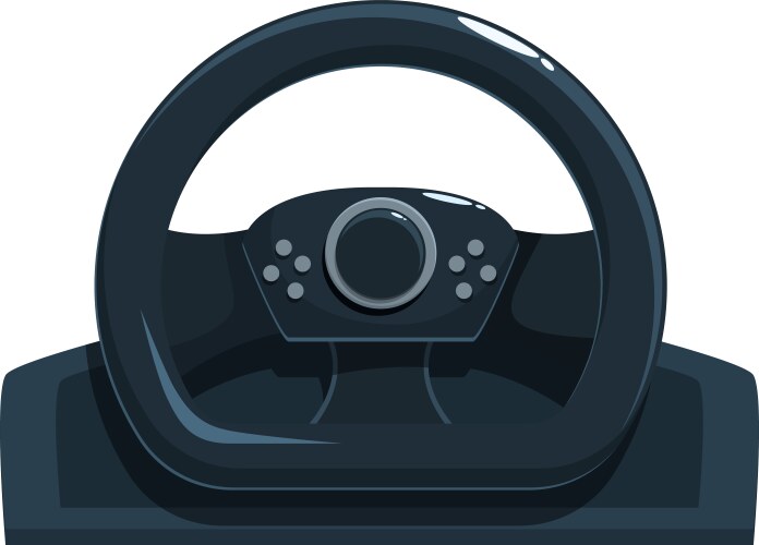 Racing simulator steering wheel with force Vector Image