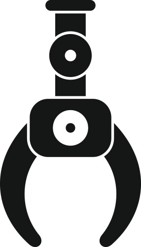 Robotic arm gripper holding object industrial Vector Image