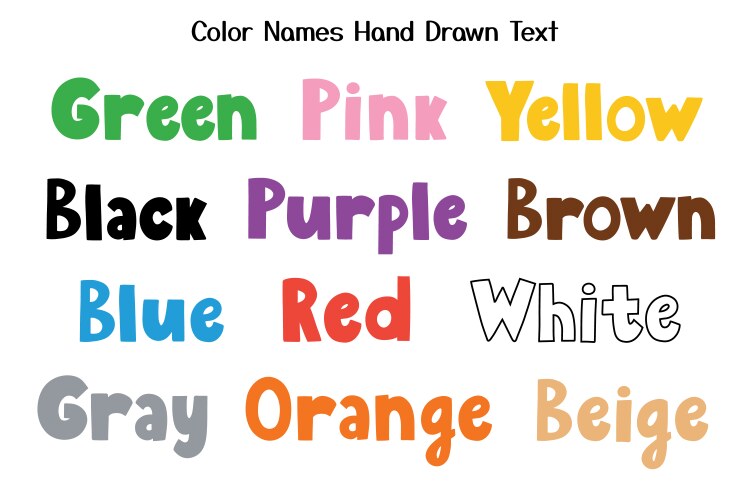 Colorful hand drawn alphabet with lowercase Vector Image