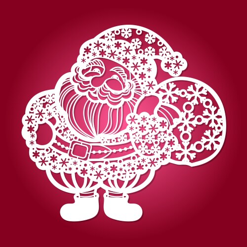 Laser cut template initial monogram letters Vector Image