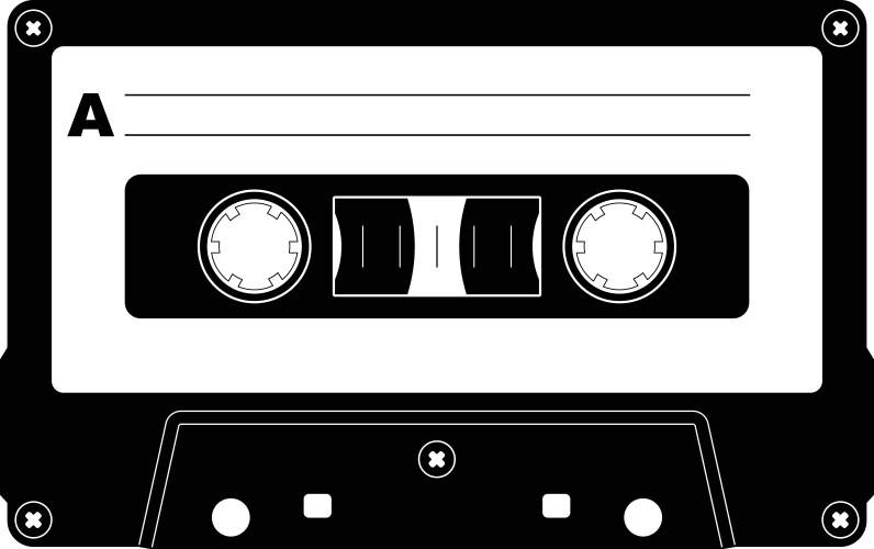 Cassette Mixtape Compact Old Vector Images (over 590)