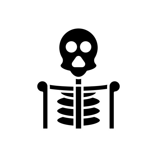 Skeleton icon isolated on white background Vector Image