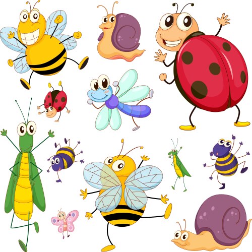Cartoon insects Royalty Free Vector Image - VectorStock