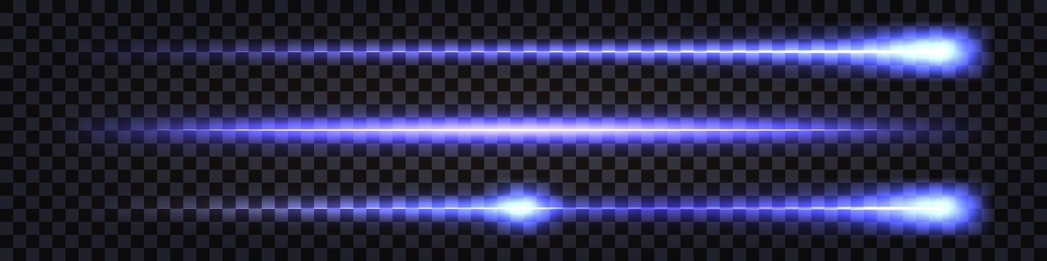 Realistic set of laser lights on transparent Vector Image