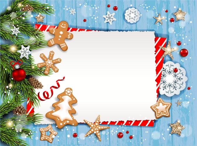 Christmas striped blank template Royalty Free Vector Image