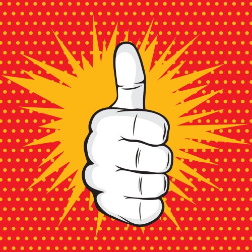 Popart fist3 Royalty Free Vector Image - VectorStock