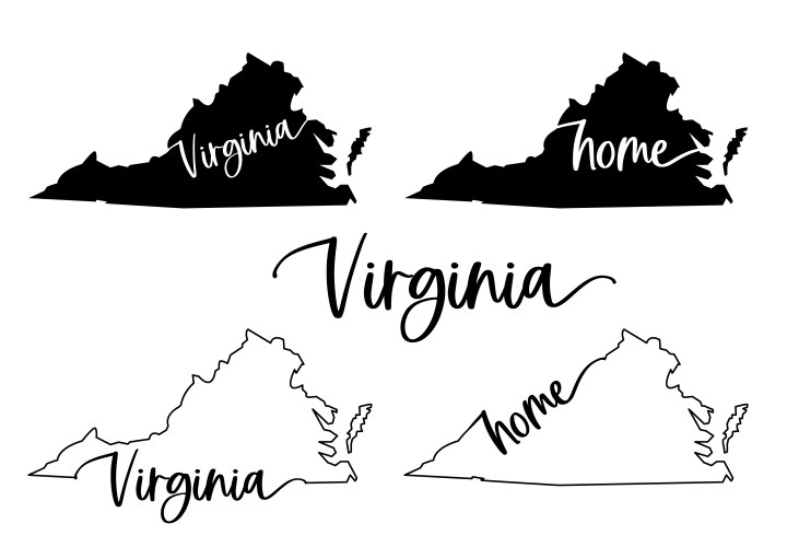 Virginia Outline Vector Images (over 1,400)
