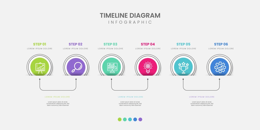 Timeline creator infographic template 4 step Vector Image