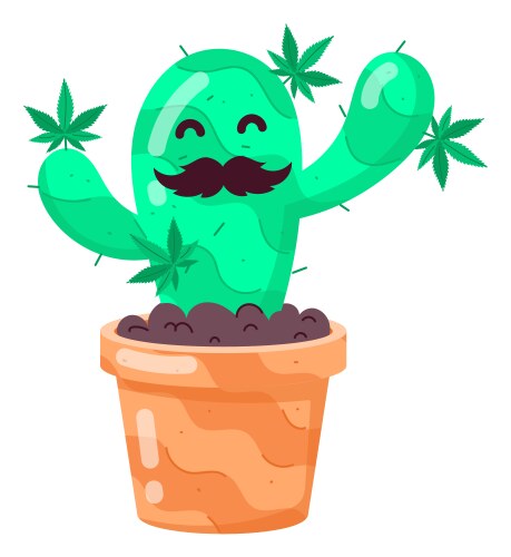 Weed flat stickers Royalty Free Vector Image - VectorStock