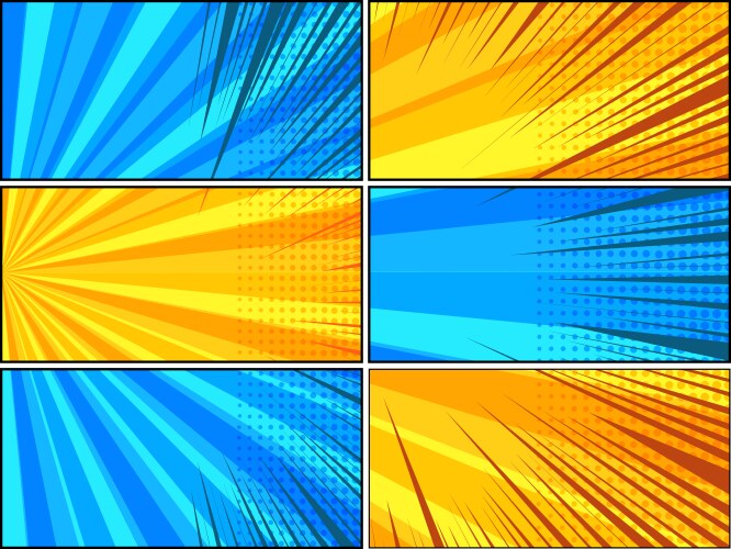 Empty comic book page template Royalty Free Vector Image