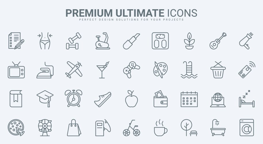 Time calendar daily routine icons set Royalty Free Vector