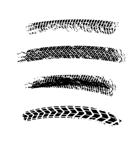 Tire tracks elements-02 Royalty Free Vector Image