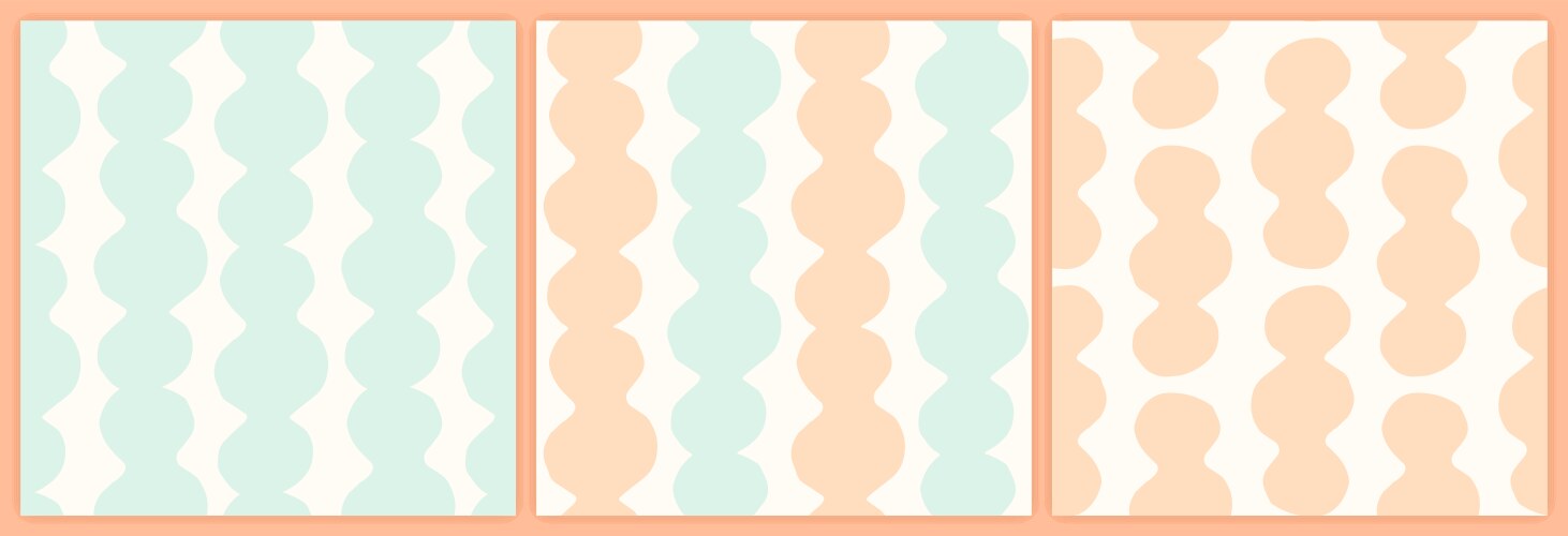 Abstract shapes seamless pattern set in a muted Vector Image