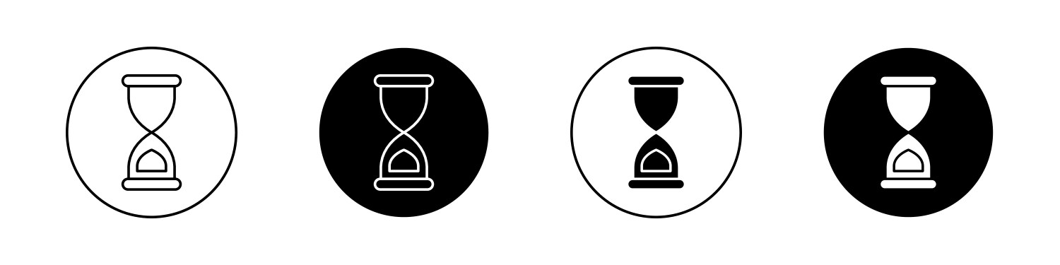 Hourglass end icon Royalty Free Vector Image - VectorStock