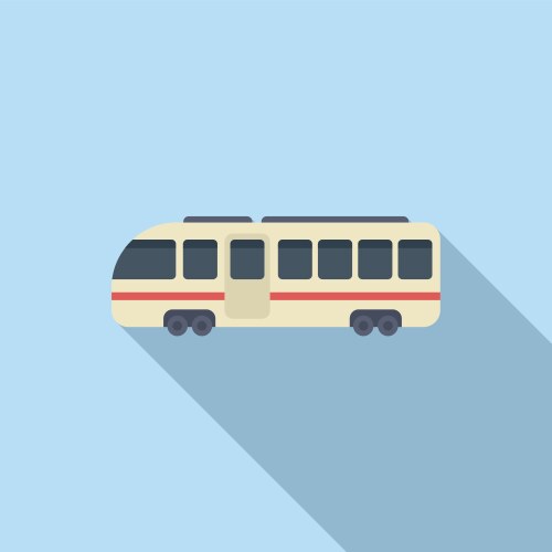 Top view tram icon outline style Royalty Free Vector Image