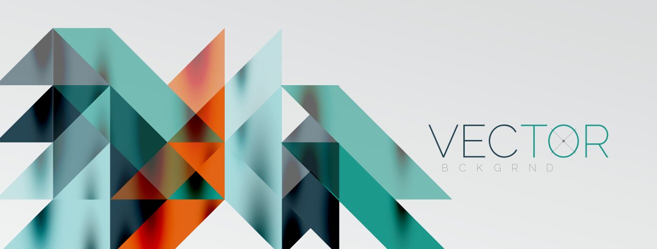 Tech minimal overlapping triangle shapes elements Vector Image