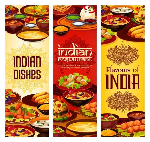 Indian Cuisine Banner Vector Images (over 590)