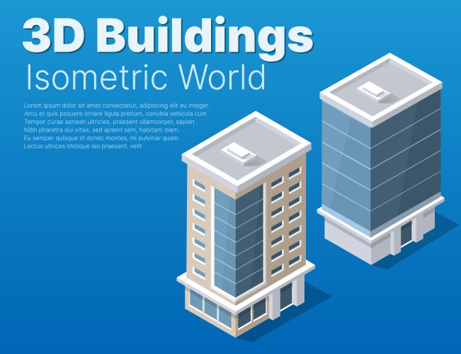 3d isometric flat conceptual Royalty Free Vector Image