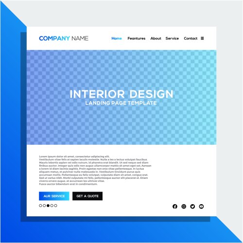 Landing page templates Royalty Free Vector Image