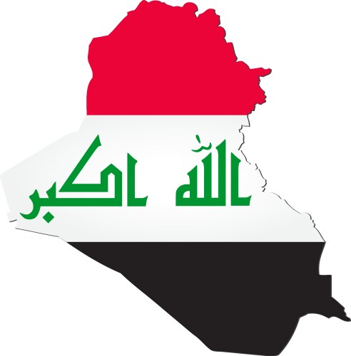 Iraq map with administrative divisions Royalty Free Vector