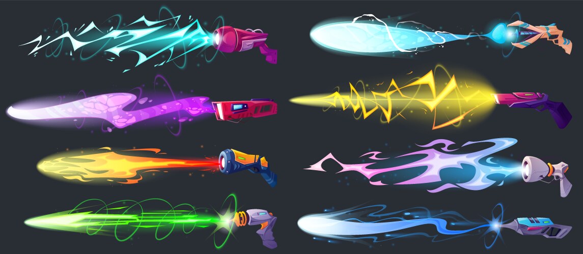 Magic sticks with effects wizard wand casting Vector Image