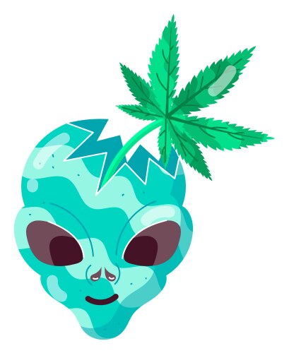 Weed flat stickers Royalty Free Vector Image - VectorStock