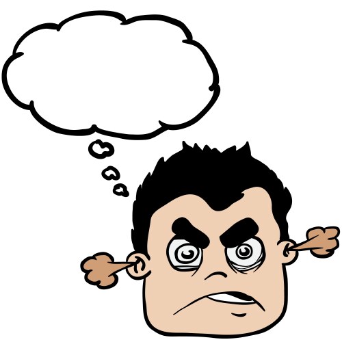 Cartoon happy boy surprised and thought bubble – Royalty-Free Vector ...