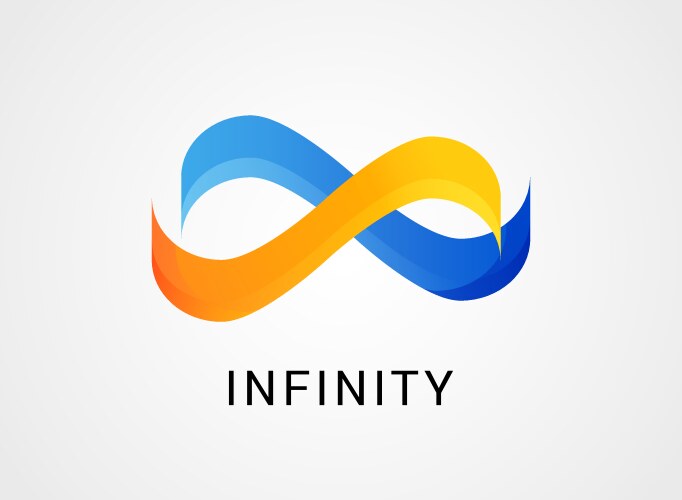 Blue abstract infinity endless symbol and icon Vector Image