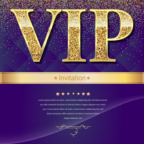 Vip membership golden label Royalty Free Vector Image