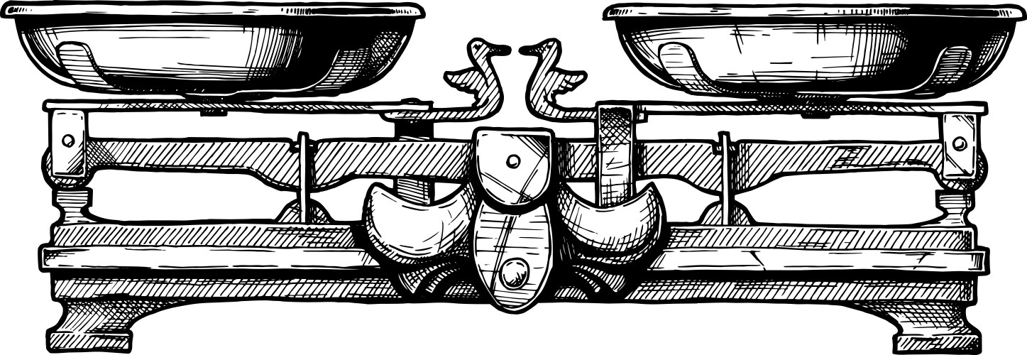 Balance scale Royalty Free Vector Image - VectorStock