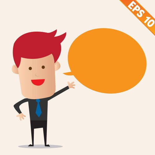 Cartoon business man snatching money - eps Vector Image