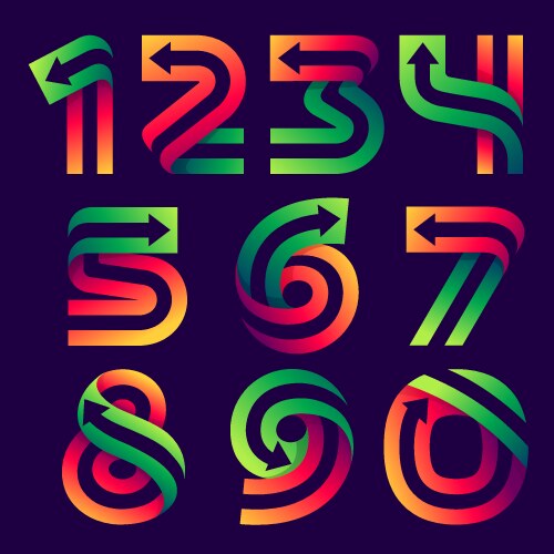 Numbers2 Royalty Free Vector Image - VectorStock