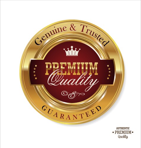 Quality buttons 2 Royalty Free Vector Image - VectorStock