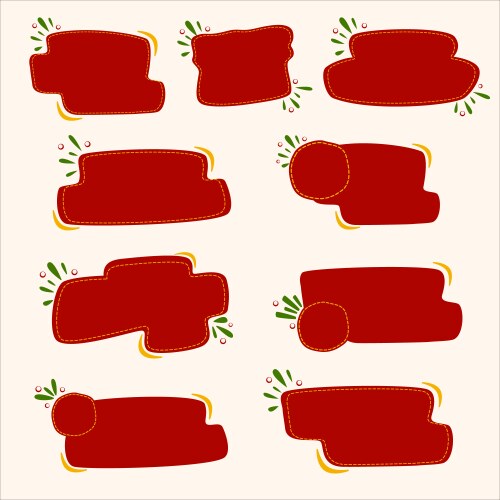 Circle promotion shape collection Royalty Free Vector Image