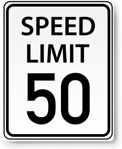 Speed limit signs Royalty Free Vector Image - VectorStock