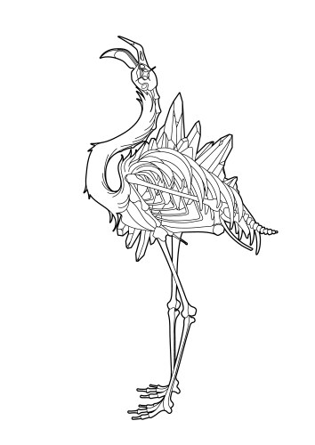 Cute graphic flamingo Royalty Free Vector Image