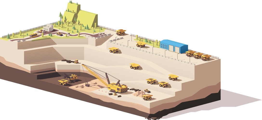 Cartoon mine entrance Royalty Free Vector Image