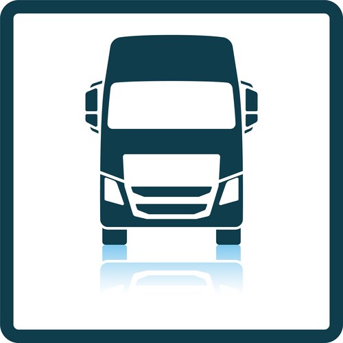 Truck icon front view Royalty Free Vector Image