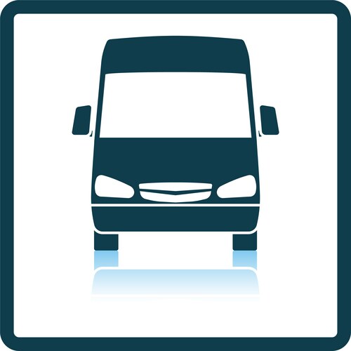 Van icon front view Royalty Free Vector Image - VectorStock
