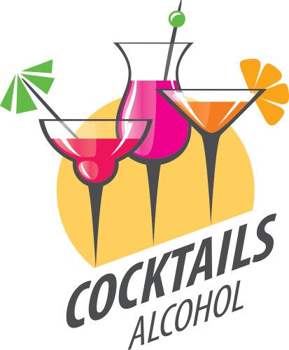 Logo for mocktail bar Royalty Free Vector Image