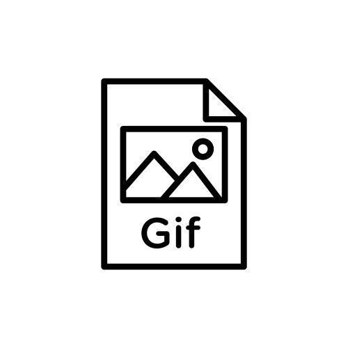 Gif icon set animated format symbol Royalty Free Vector
