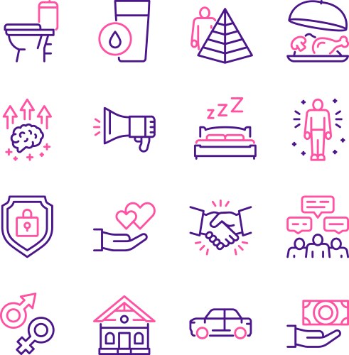 Maslow pyramid hierarchy of needs motivation Vector Image