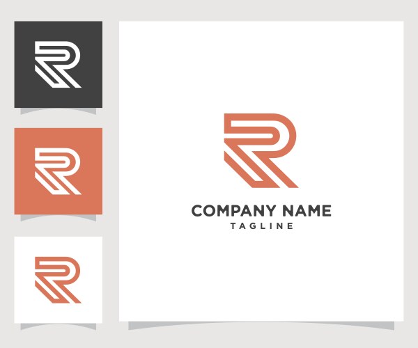 Logo icon simple dental letter r Royalty Free Vector Image