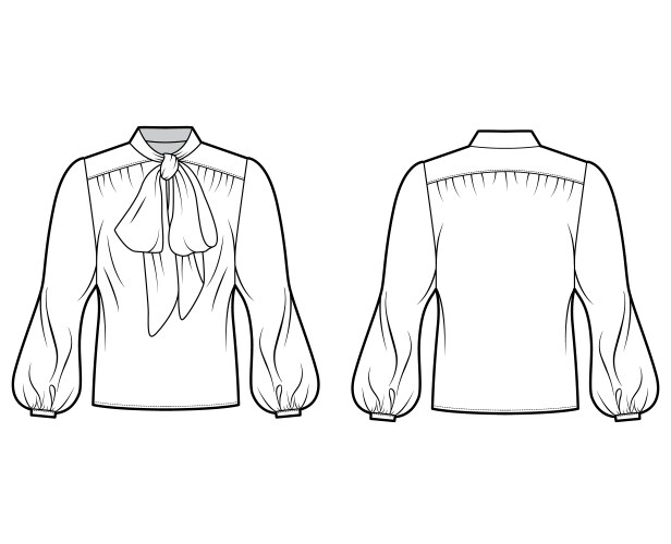 Blouse Technical Drawing Vector Images (over 3,900)