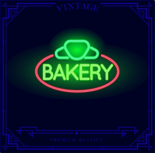 Baking with wire whisk neon sign bakery Royalty Free Vector
